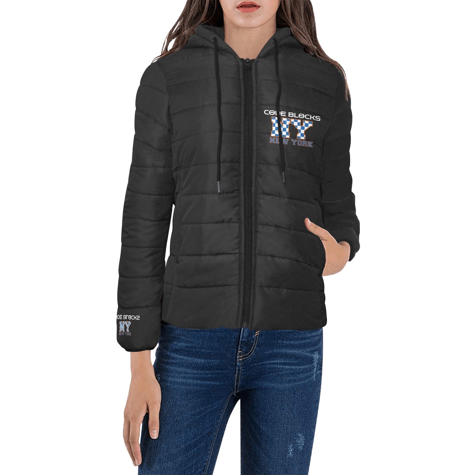 Women's Padded Hooded Jacket (H46) – CODEBLOCKS-CLOTHING