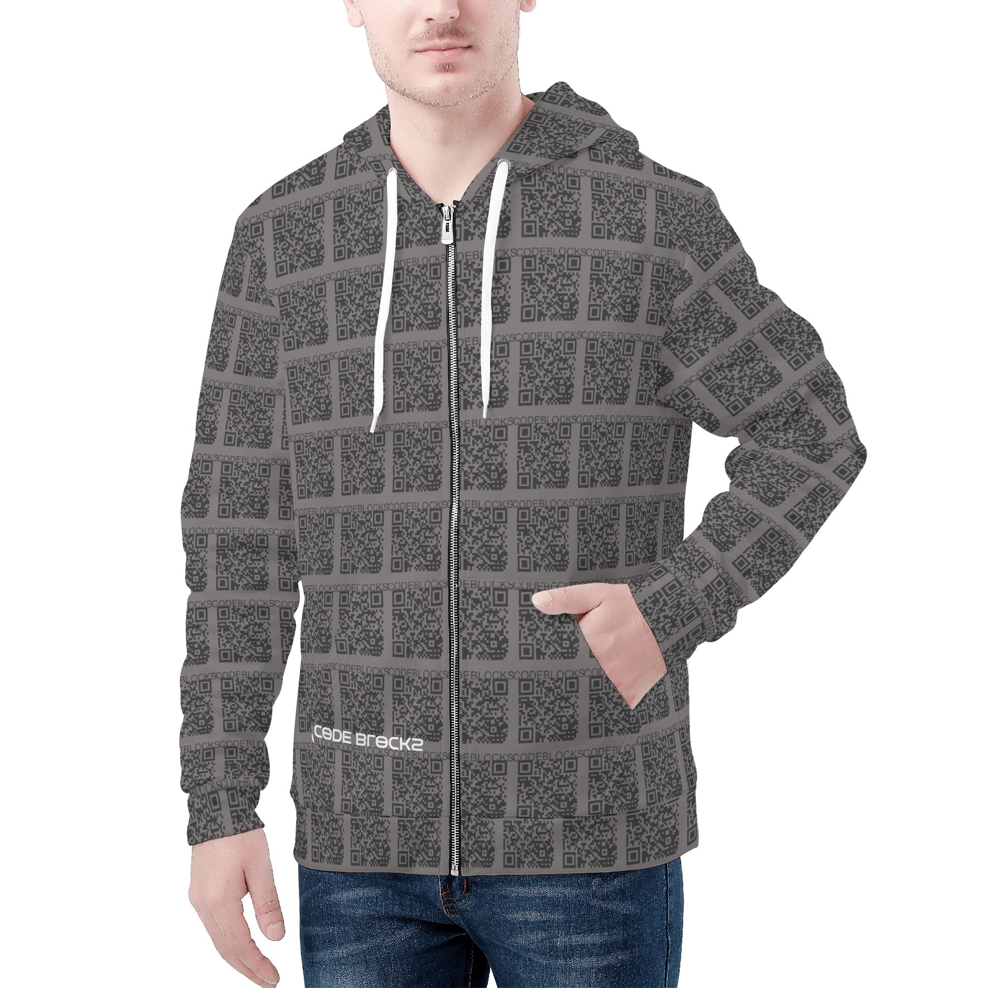 Mens All Over Print Zip Up Hoodie – CODEBLOCKS-CLOTHING
