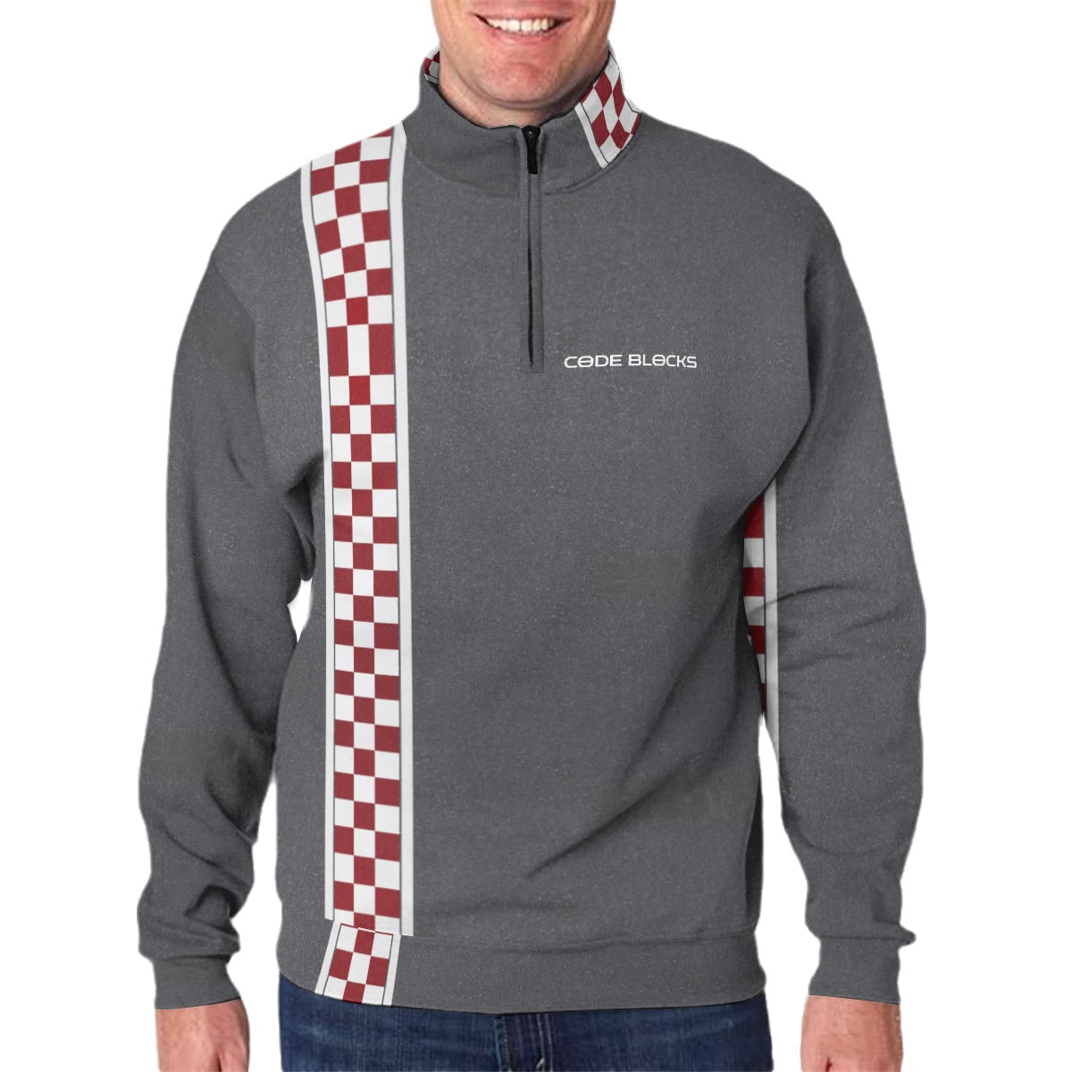 All-Over Print Men's Hidden Half-Zip Placket Hoodie – CODEBLOCKS-CLOTHING