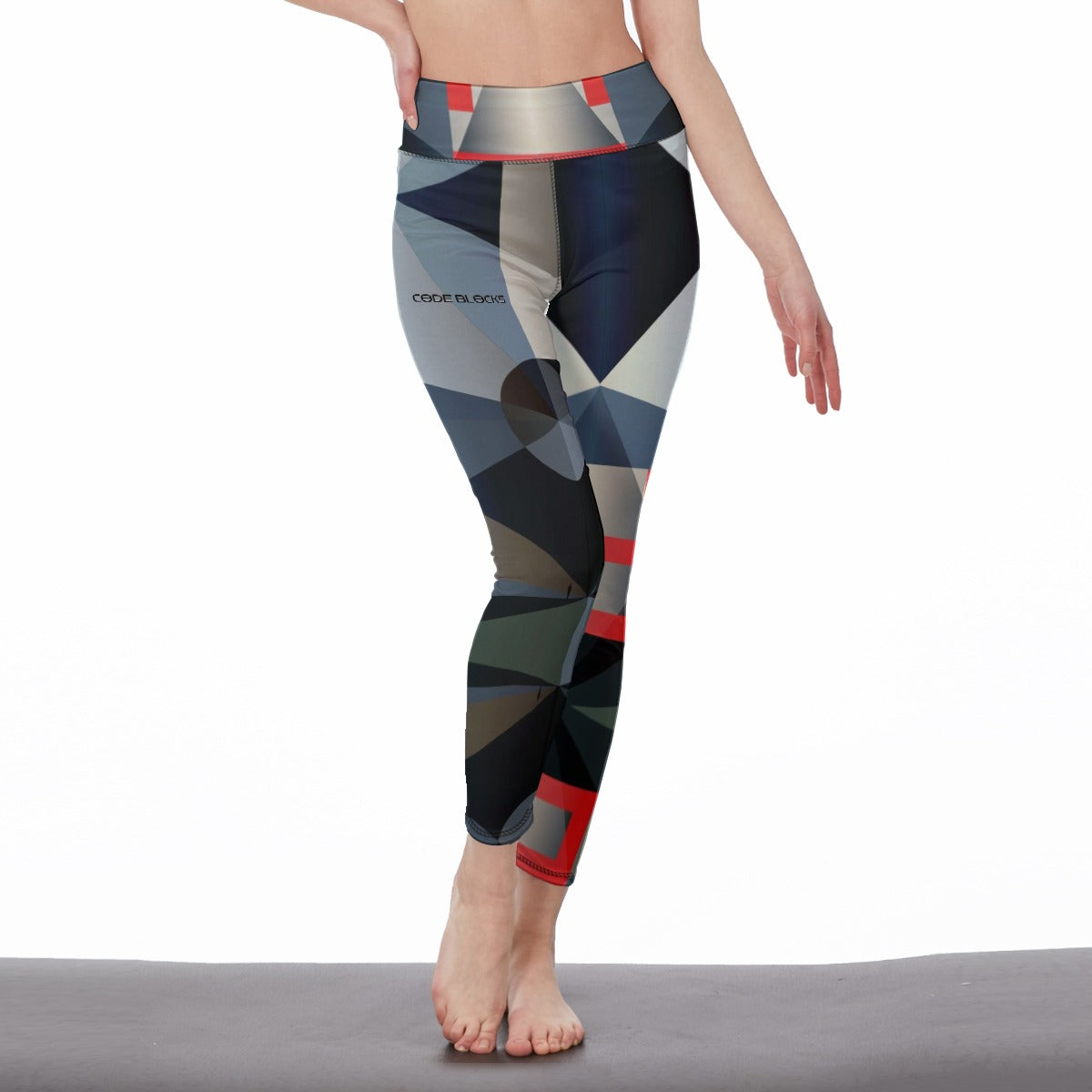 All-Over Print Women’s High-Waisted Yoga Pants|210GSM – CODEBLOCKS-CLOTHING