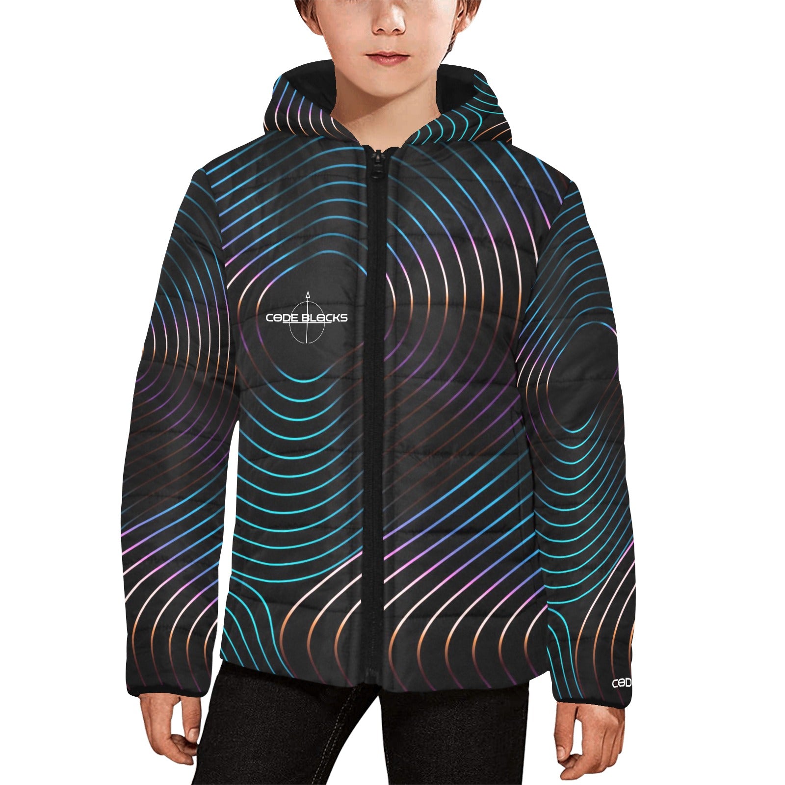 Kids' Padded Hooded Jacket (H45) – CODEBLOCKS-CLOTHING