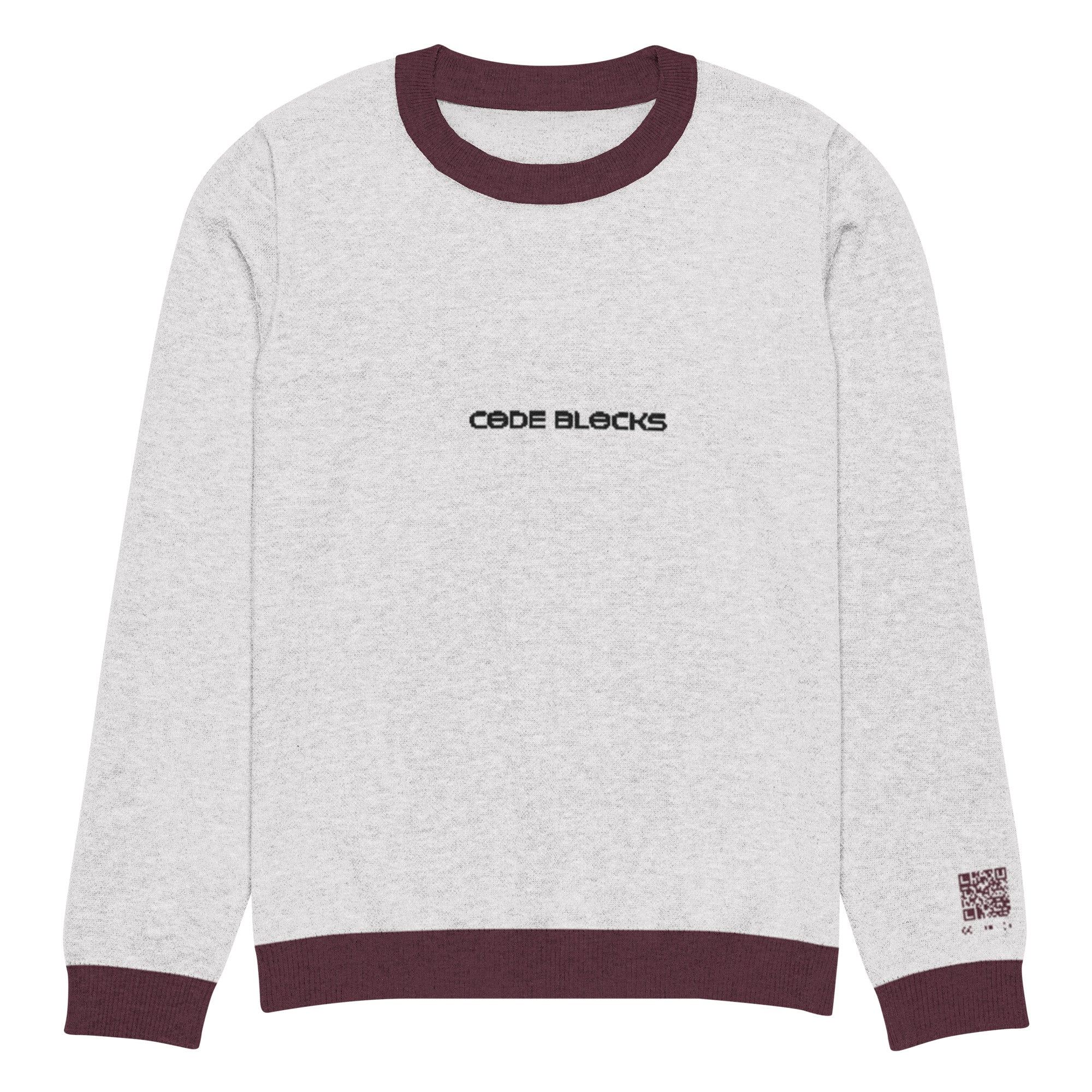Knitted crew neck sweater – CODEBLOCKS-CLOTHING