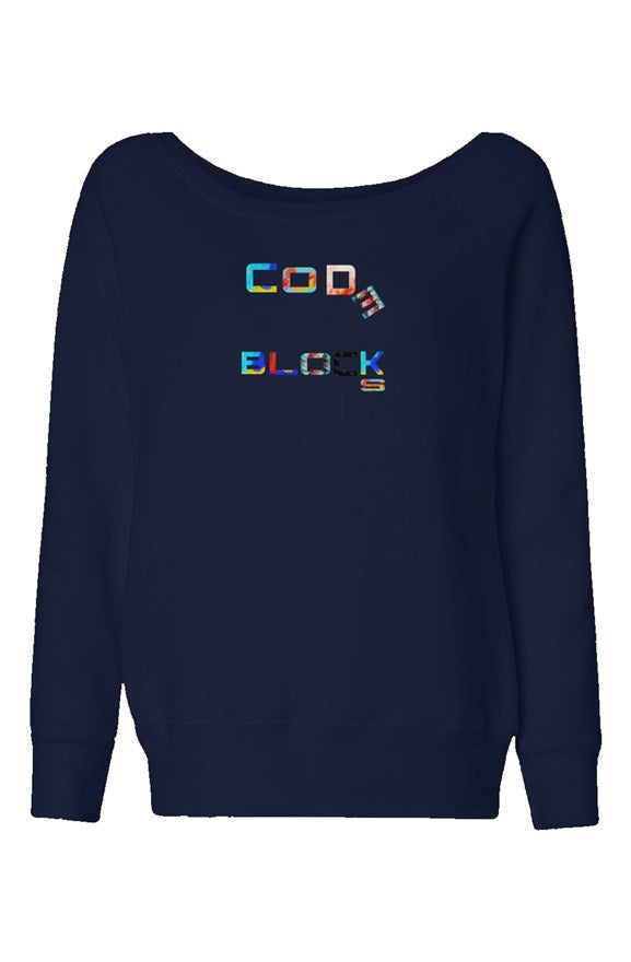 Womens Wide Neck Sweatshirt – CODEBLOCKS-CLOTHING
