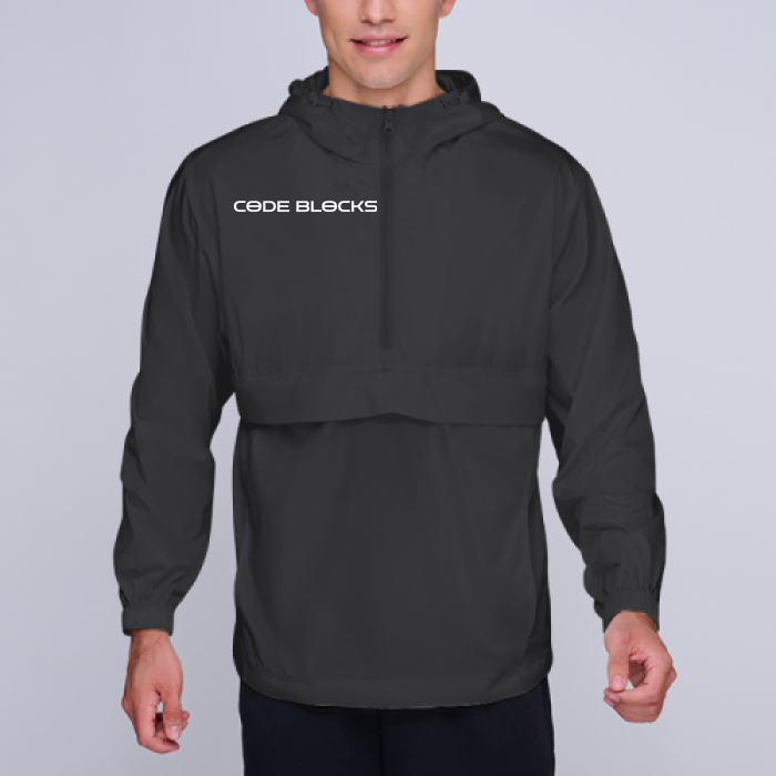 Unisex Half Zip Anorak Hooded Jacket MOQ1,Delivery days 5 – CODEBLOCKS-CLOTHING