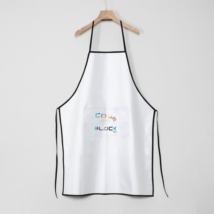 All-Over Print Contrast Binding Apron MOQ1,Delivery days 5 – CODEBLOCKS-CLOTHING