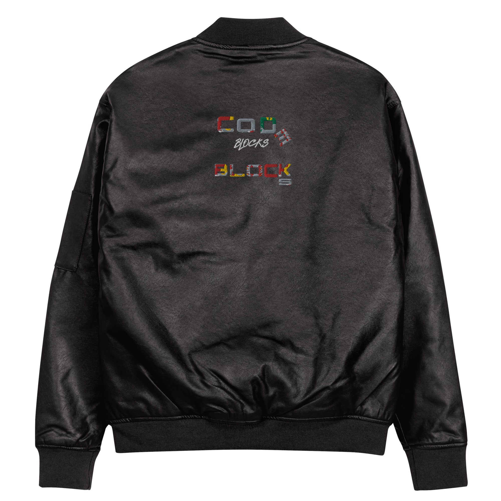Leather Bomber Jacket – CODEBLOCKS-CLOTHING