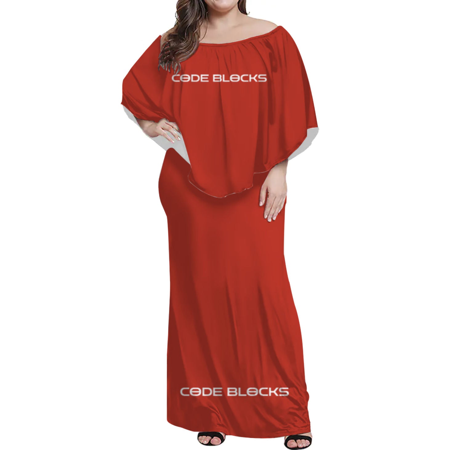 Strapless Long Dress With Large Front Hem – CODEBLOCKS-CLOTHING