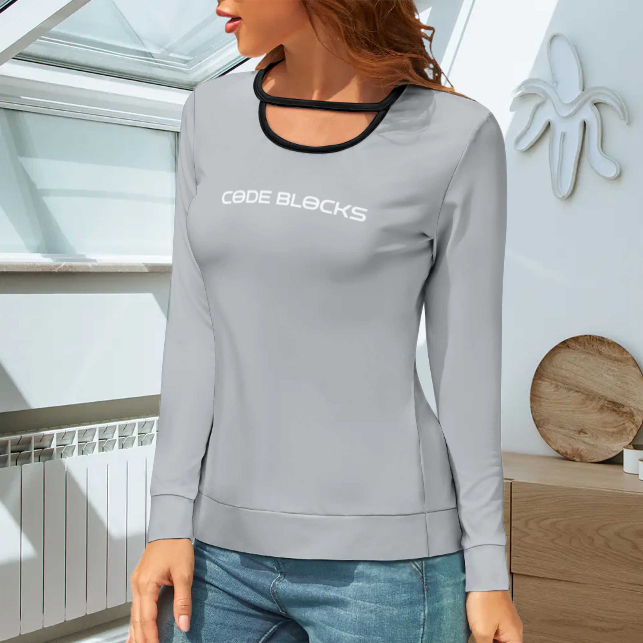 Long Sleeve Hollow Loose Fit Top NZ051- – CODEBLOCKS-CLOTHING