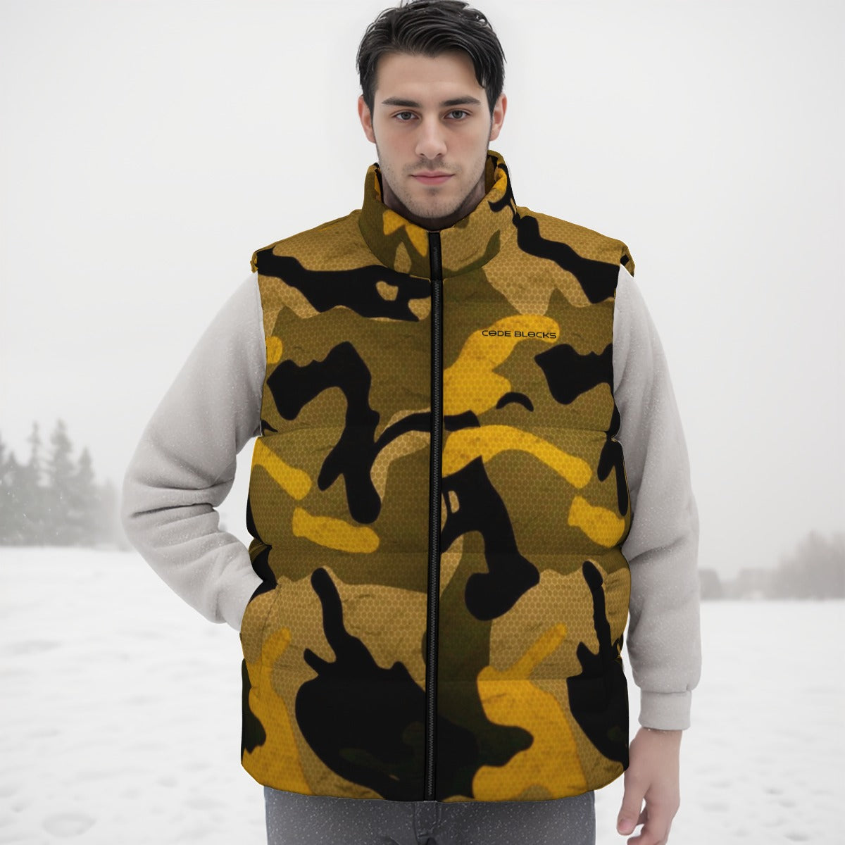 All-Over Print Unisex Down Vest – CODEBLOCKS-CLOTHING
