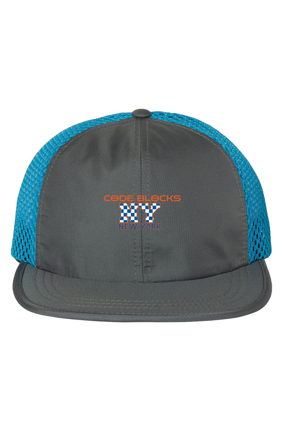 Charcoal/ Cyan Rogue Wide Mesh Cap – CODEBLOCKS-CLOTHING