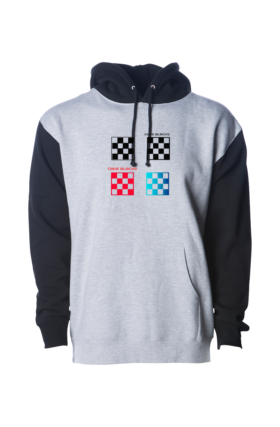 Grey Heather/ Black Heavyweight Hoodie – CODEBLOCKS-CLOTHING