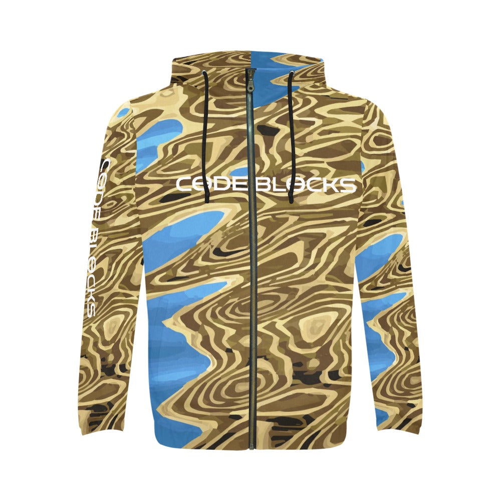 Men's All Over Print Full Zip Hoodie (Model H14) – CODEBLOCKS-CLOTHING