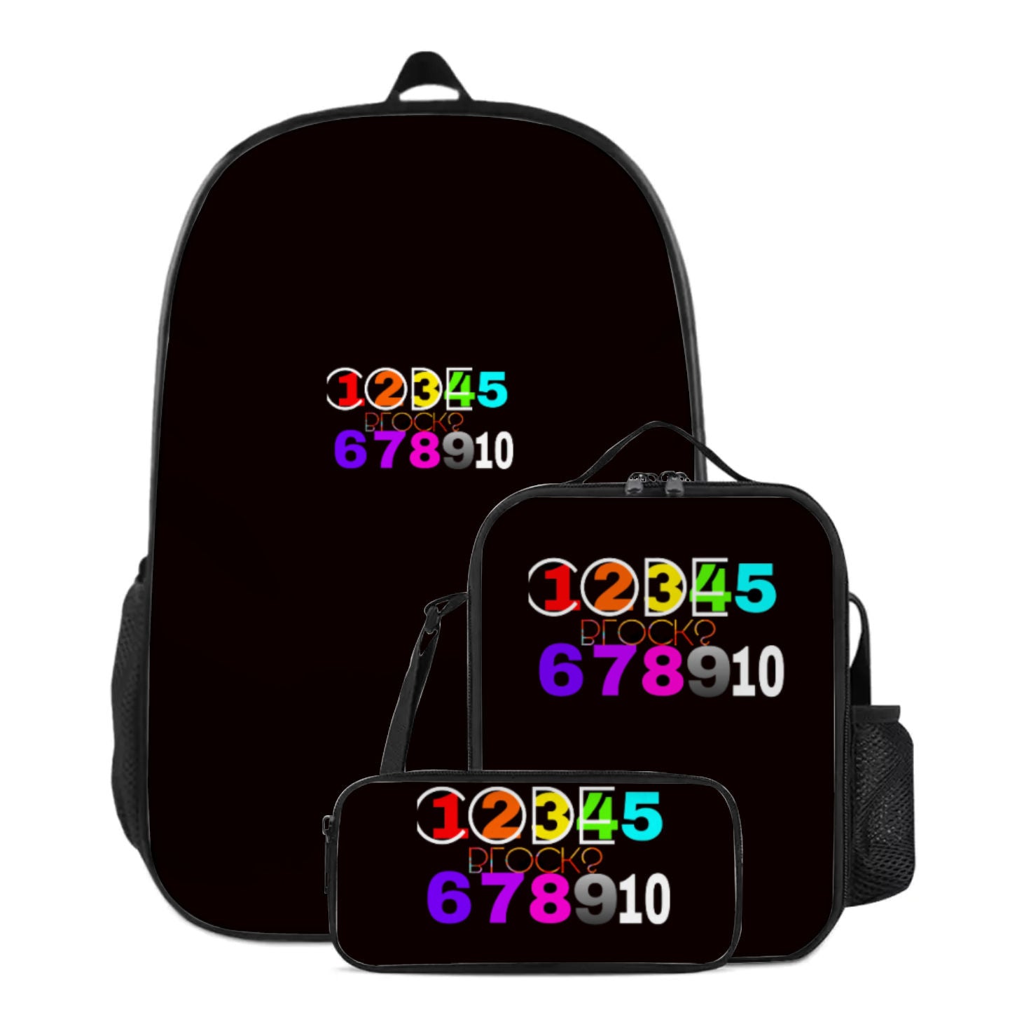 17-inch School Bag (fishbone) + Thermal Insulation Bag + Pencil Case – CODEBLOCKS-CLOTHING